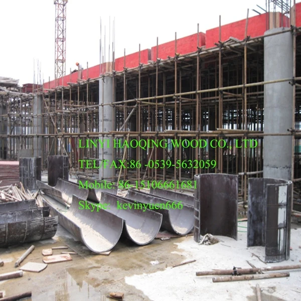 Formwork Kolom Bundar Kayu Lapis Untuk Konstruksi,Kolom Beton Bulat ...