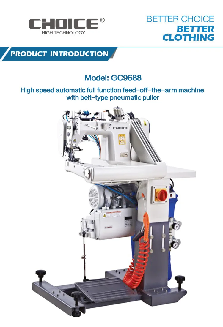 Gc9688 High Speed Automatic Full Function Feed-off-the-arm Chainstitch ...