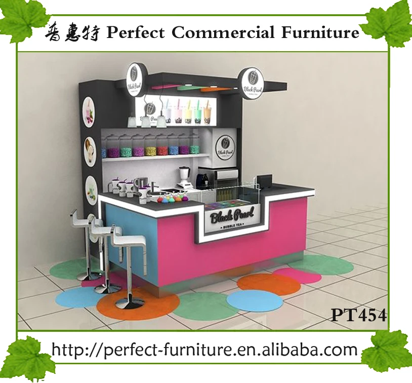 Attractive Blue Fresh Fruit Juice Bar Counter for Mall Kiosk - Modern ...