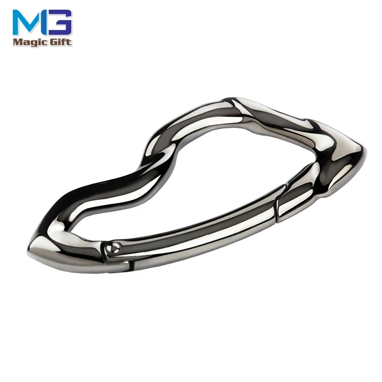 Retro Style Simple Strong Carabiner Shape Keychain Ring Keyring Keyfob ...