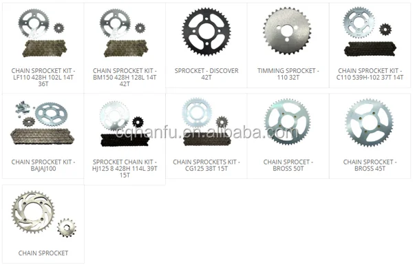 Columbia Market 428 42T AX100 Motorcycle Sprocket Chain Kits