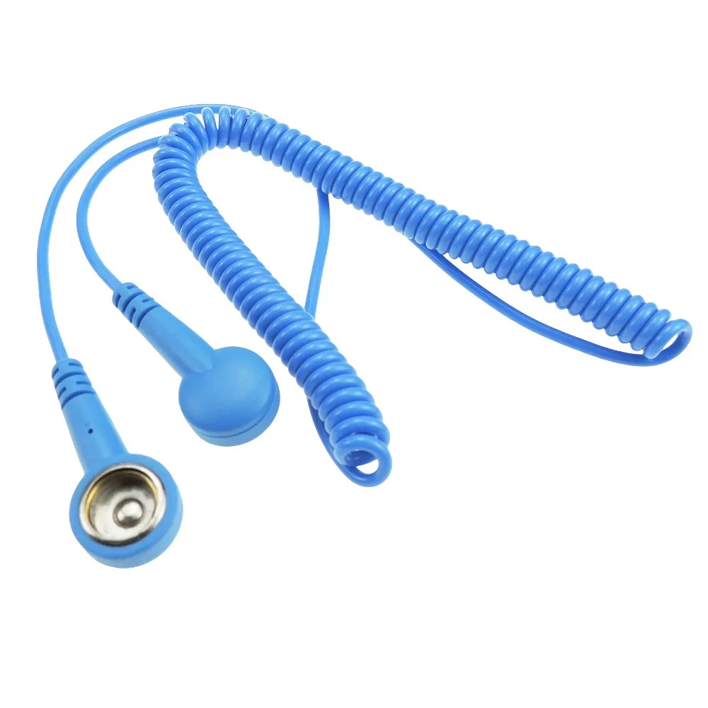 Electrostatic Anti-static Wristband Esd Wrist Strap Coiled Cord Stud To ...