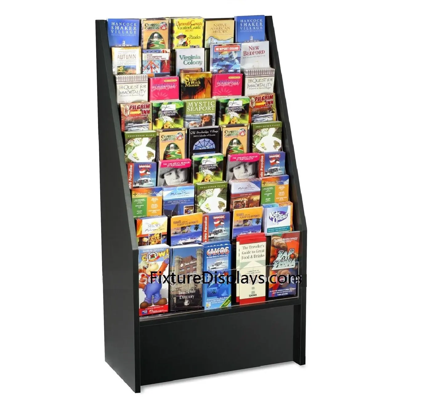 Store Signs Acrylic Poster Stand with 5 Pocket Brochure Rack Removable ...