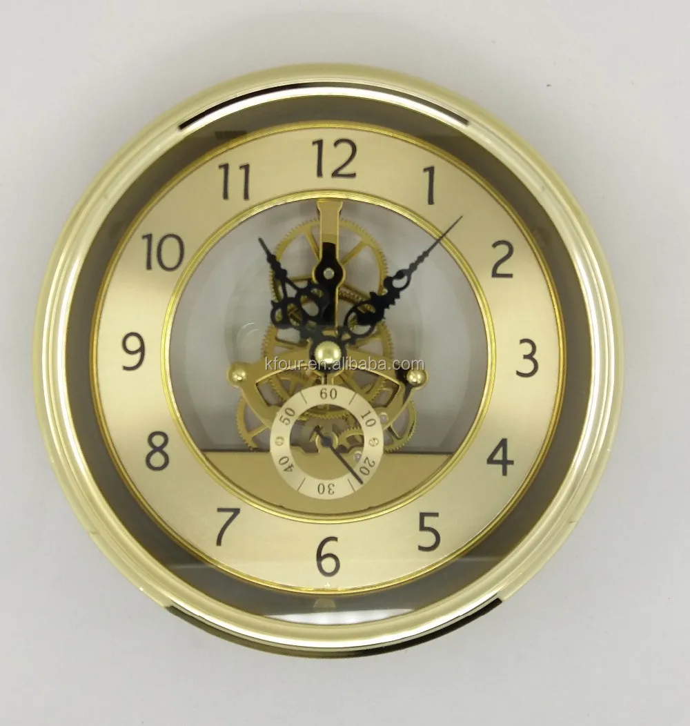 Beautiful Gold /silver Skeleton Clock Insert Quartz Clock Mechanism ...