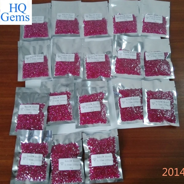 3.4mm Small Gemstone Machine Cut Synthetic Ruby Stone Prices - Buy ...