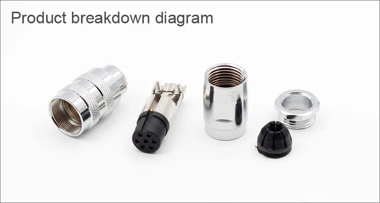 Aisg Connector M16 7pin Metal Assembly Plug Custom Wiring Male And ...