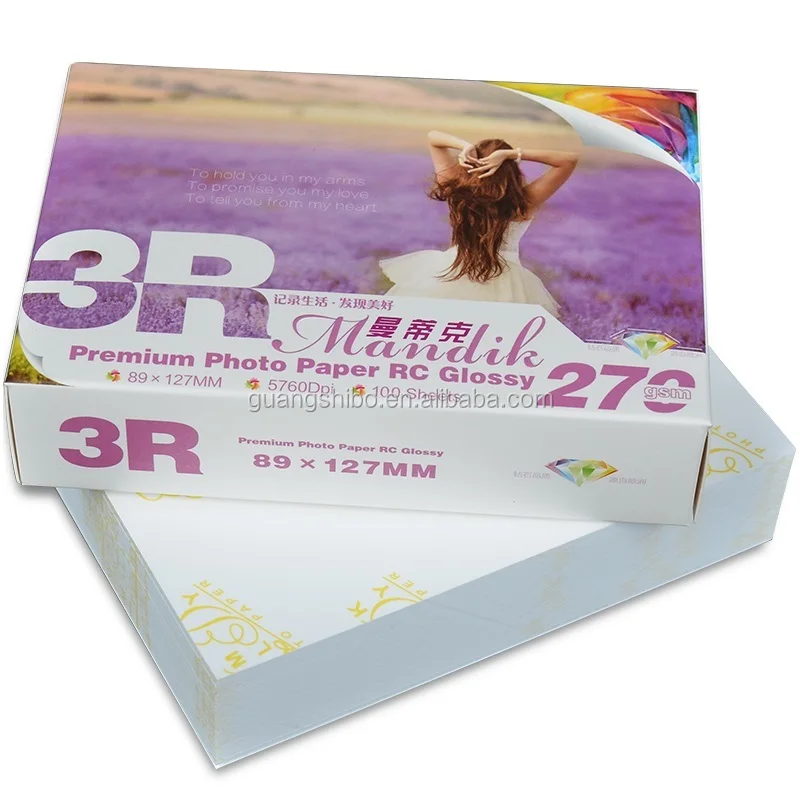 Premium 270g/m² 3r 4r 5r A4 Hochglanz-/satin-/seiden-/matt-rc-fotopapier - Buy Rc Fotopapier ...