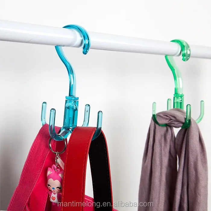 Creative Rotatable Hooks Double Hook Debris Hanger Shoe Drying Rack ...