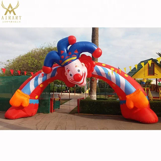 Portable Circus Performance Inflatable Advertising Clown Arch Entry For ...