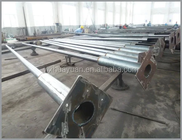 12m Galvanized Steel Street Light Pole With Base Plate - Buy 12m Street ...