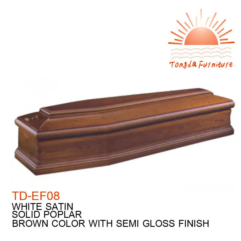 Td-ef08 French Style Wooden Coffins Of Solid Poplar - Buy French Style ...