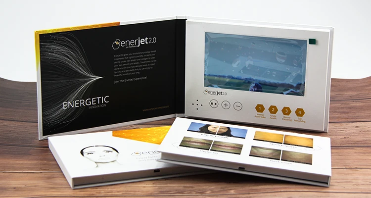 Customized HD Screen Invitation LCD Video Card for Business