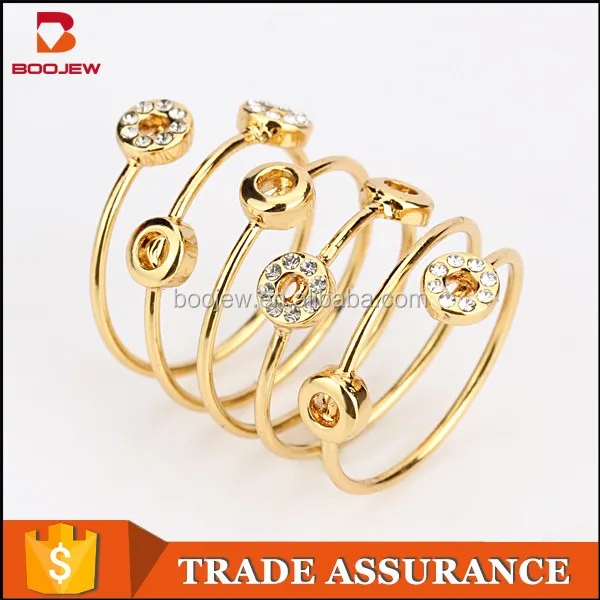 Simple Latest Gold Plated New Design Ladies Finger Ring