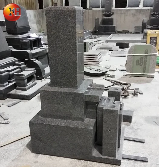 Japanese Style Cemetery - Natural Granite Gravestones
