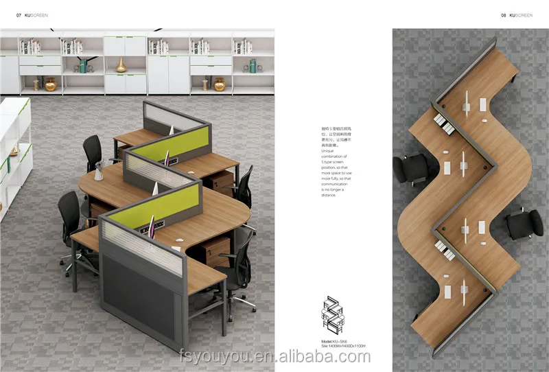 12 People Staff Partition Triangle Office Furniture Workstation Call Center Furniture ...