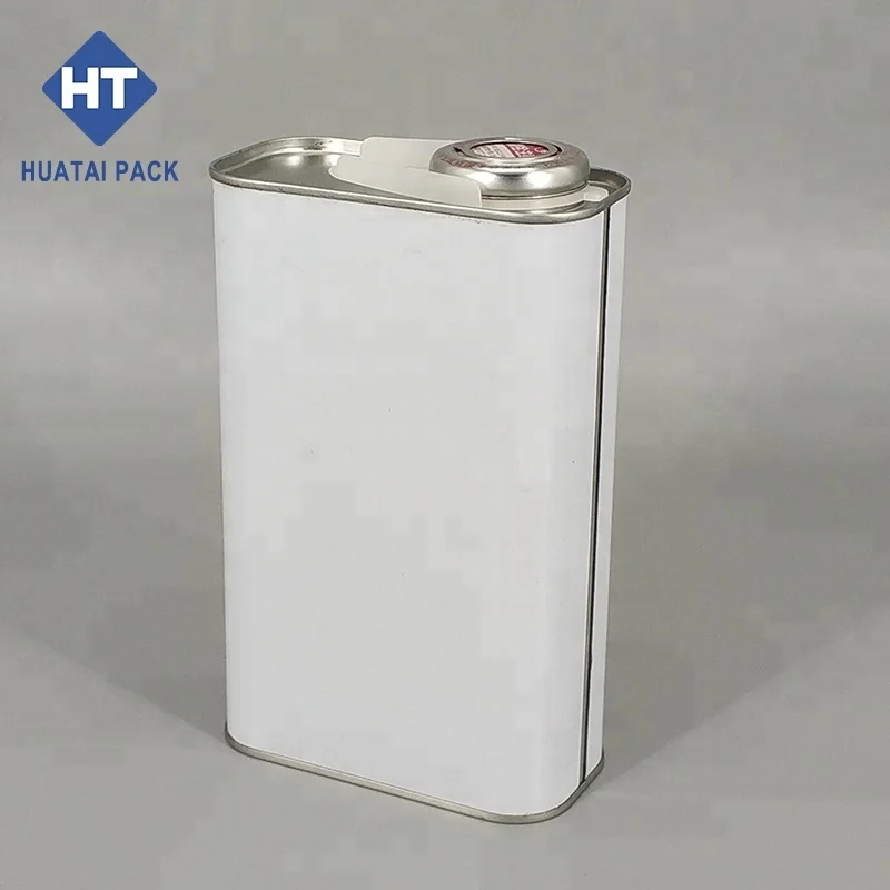 1L Square Oil Tin Can with Squeeze Lid - Synthetic Motor Oil