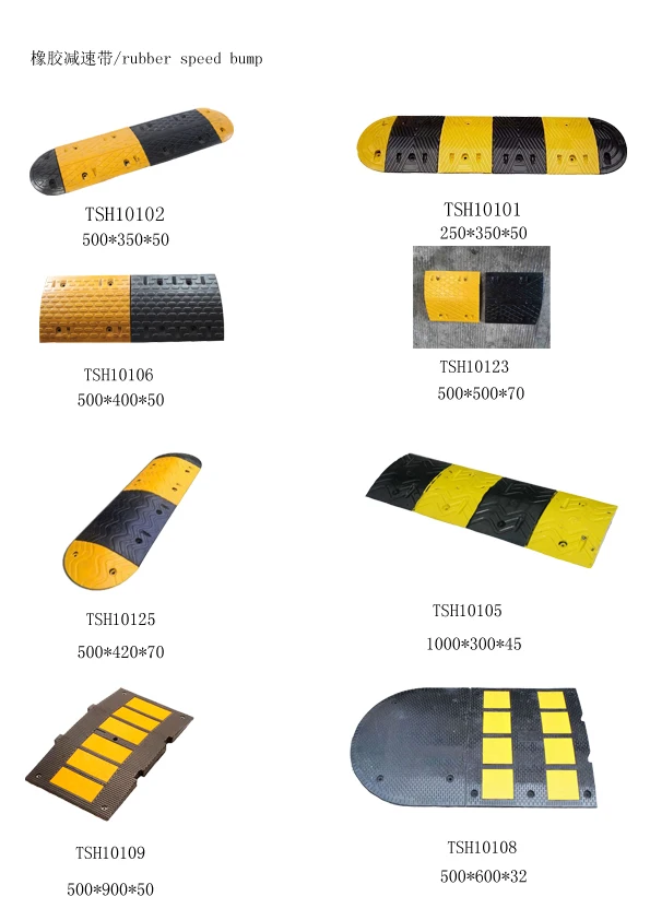 Durable Heavy Duty 1830cm Yellow Strips Rubber Speed Bump - Buy Yellow ...