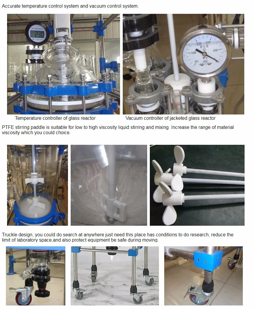 Glass Lined Agitator Double Layer Laboratory Pyrex Reactor - Buy ...