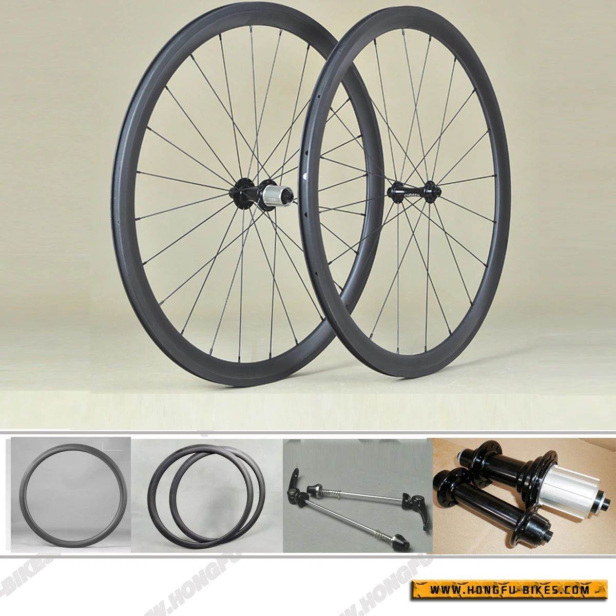 UCI Approved Chinese Bicycle Wheelsets - 38mm Deep Rims