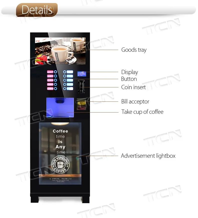 Tcn Coffee Vending Machine With 22" Lcd Screen - Buy Coffee Vending ...