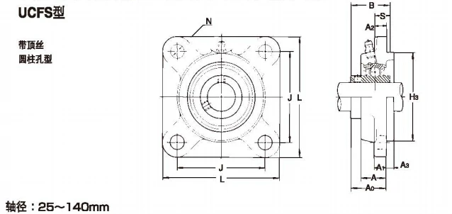 Ynr Ucfs326 Flange Pillow Block Bearing Uc326 Bearing Housing Fs326 ...