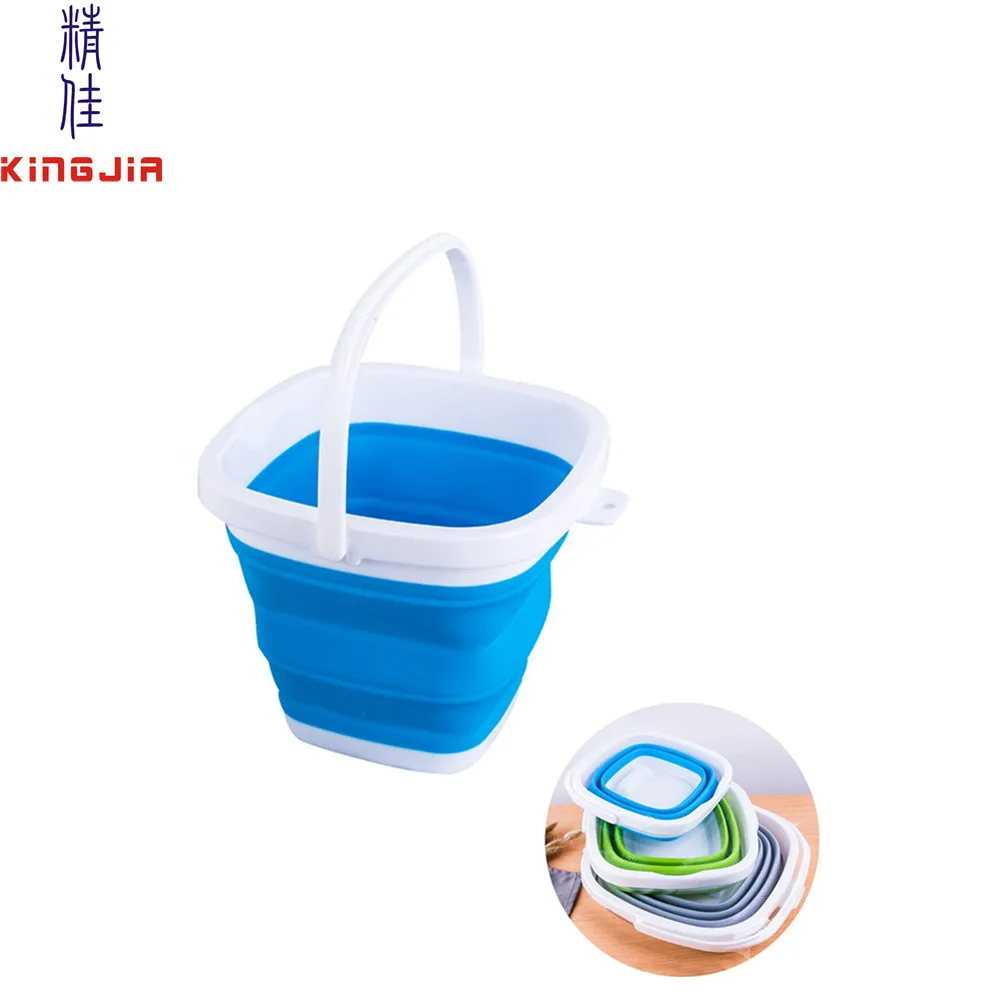 Silicone Water Folding Bucket Collapsible Silicone Rubber Foldable ...