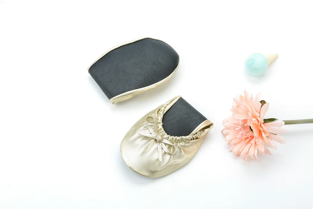 Upper Colored Ballet Ballerina Roll Up Shoes Rubber Outsole Material ...