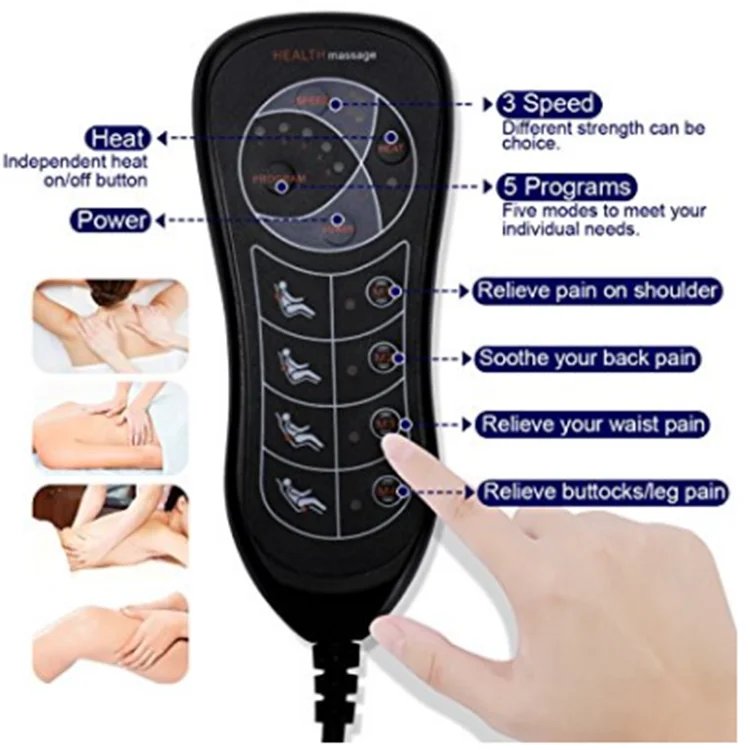 Adjustable Intensity Timer Function Battery Operated Back Vibration ...