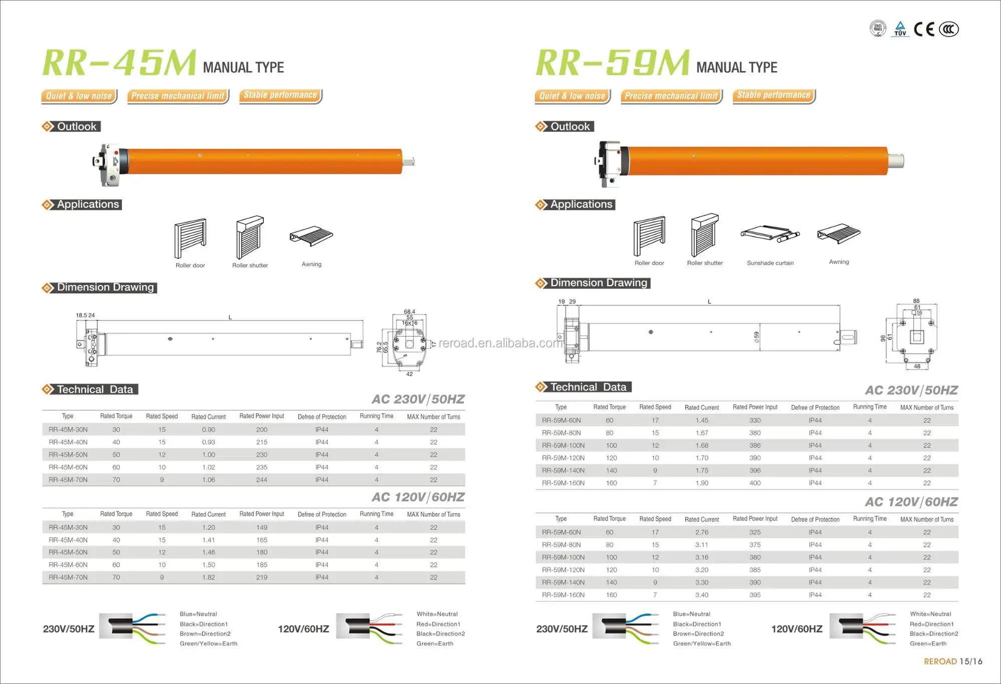 Reroad Radio Type Built-in Receiver Roller Rolling Blind Tubular Motor ...