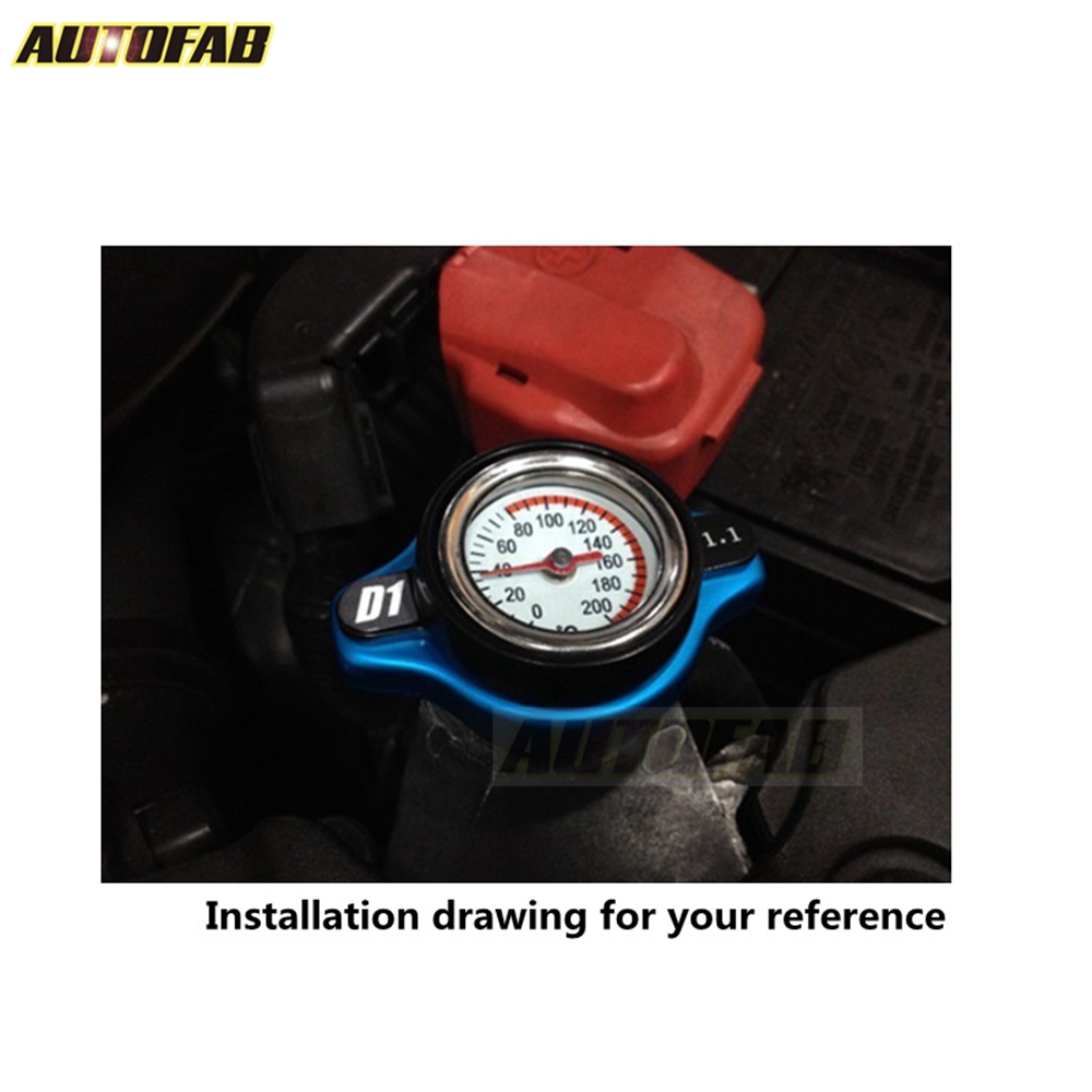 D1 Spec Racing Thermo Radiator Cap Cover + Water Temp Gauge (0.9 Bar/1 ...