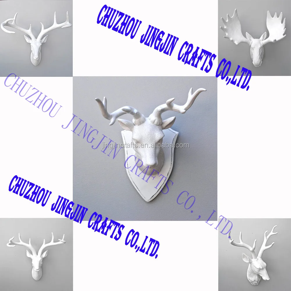 Resina Teschio Di Cervo Con Corno,Dorata Cervi Testa Placca - Buy ...