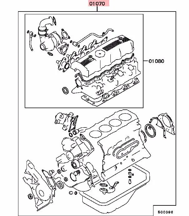 Engine Overhaul Gasket Kit For Mitsubishi Triton L200 K74t 4d56 V44 ...