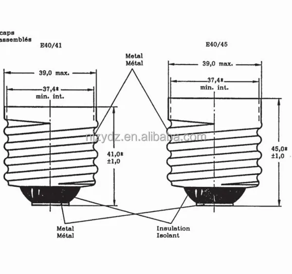 Solder Free Nickel Steel Brass Mogul E40/e39 Lamp Base - Buy E40 Lamp ...