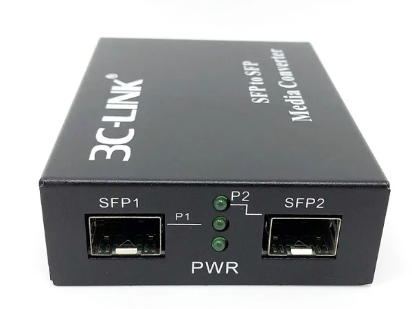 High Stability SFP to SFP Fiber Optic Media Converter