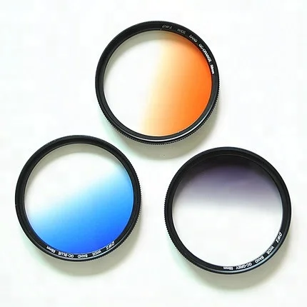 37mm-82mm Round Shape Camera Gradual Color Filter Color Graduated Lens ...