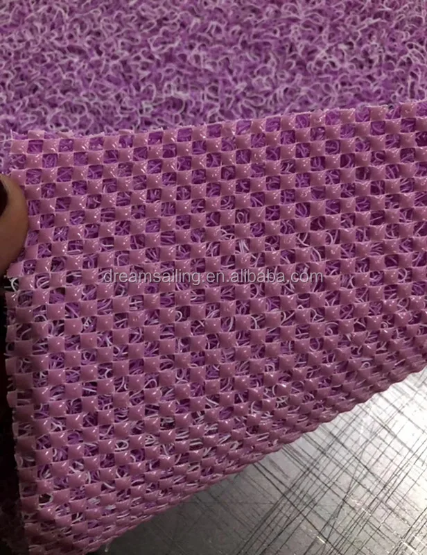 Vinyl Loop Or Mesh Matting Pvc Coil Cushion Mat With Grid Backing - Buy ...