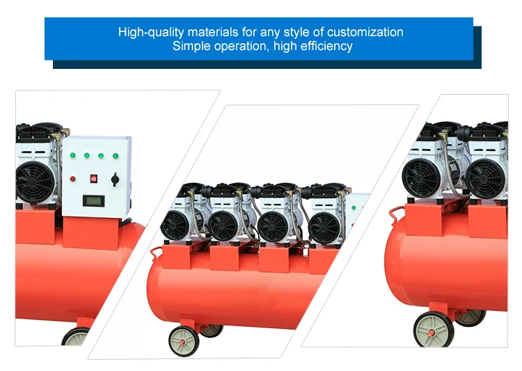 V180w154 Oil Free Silent Piston Big Huge Red Air Compressor For Sale ...