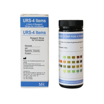4 Parameters Urine Test Strip With Glucose Ph Specific Gravity Protein ...