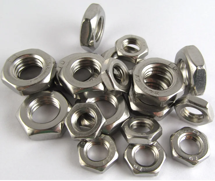 M3-m30mm Din493 Stainless Hex Thin Nut - Buy Stainless Din493 Hex Thin ...