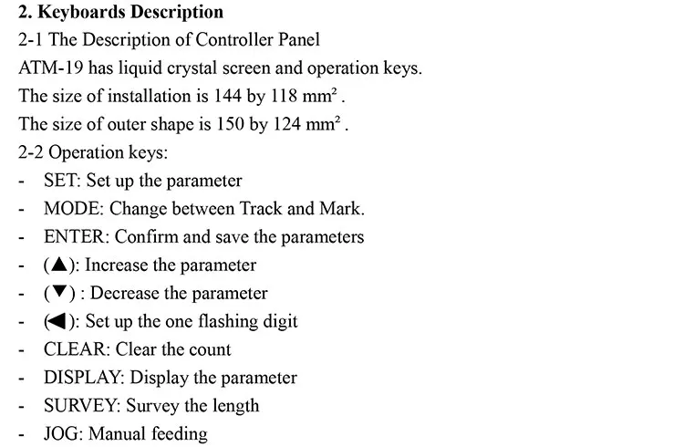 ATM-19E Multi Function Digital Packaging Machine Controller