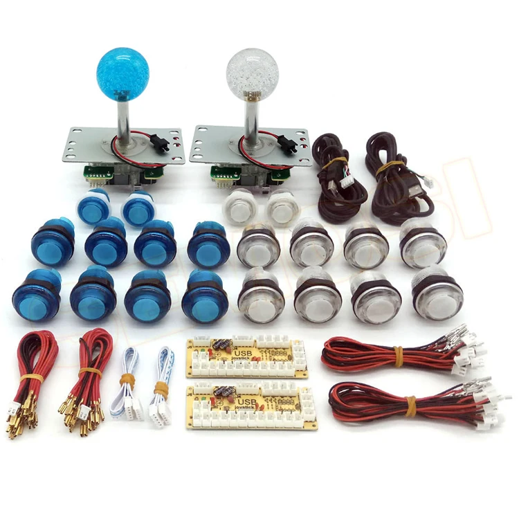 Jamma Arcade Game Machine DIY Parts Set Led Push Buttons Blue Kits ...