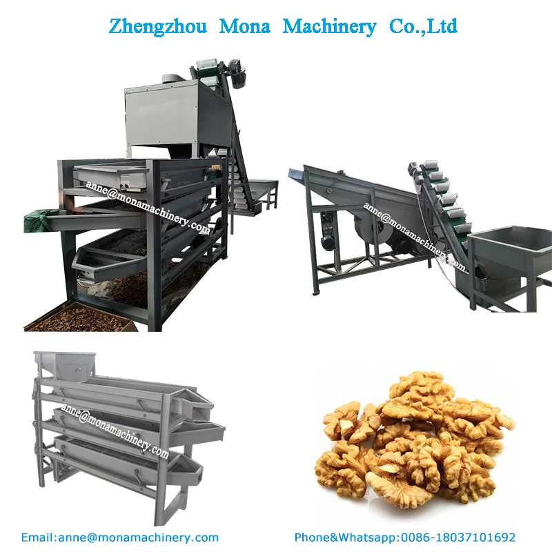 High Quality Fast Speed Automatic Black Pecans Walnut Nut Cracker Breaker Shelling Shell ...