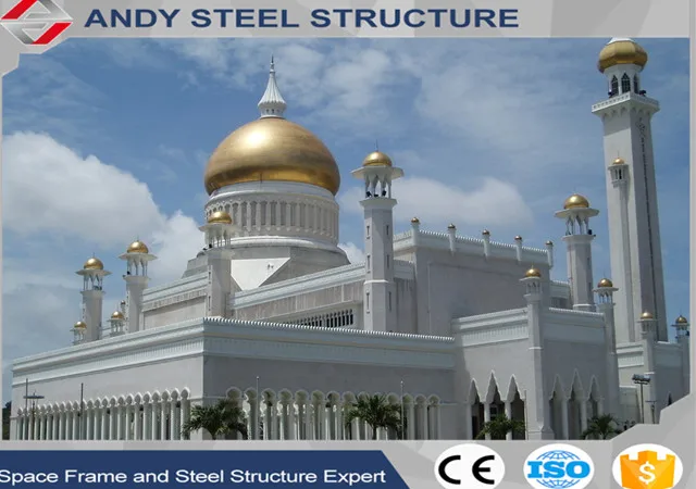 Prefab Steel Dome Structure Mosque Roof with Aluminum Plate Cover