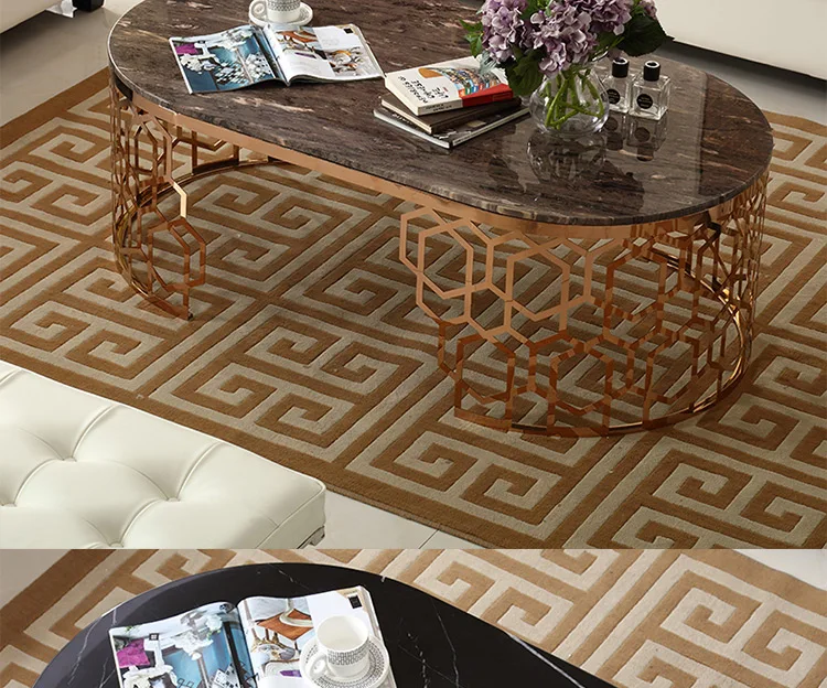 Modern Home Goods Coffee Table - Stainless Steel Frame