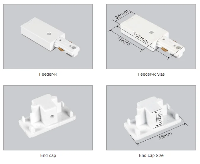 Luminaire Aluminum Guide Rails 3 Lines Led Track Rail- 1meter/1.5m/2m ...