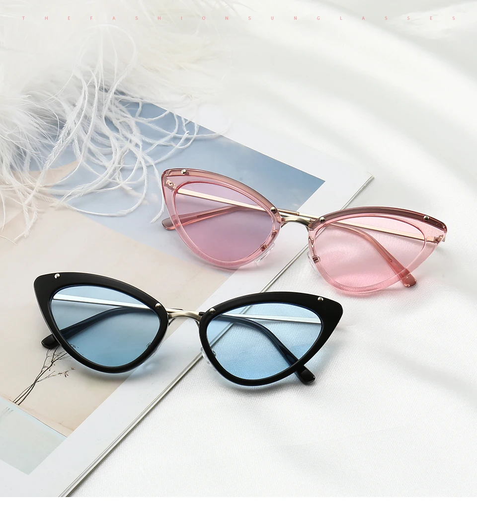 22040 Superhot Eyewear 2018 New Women Cateye Sun Glasses Cute Lady