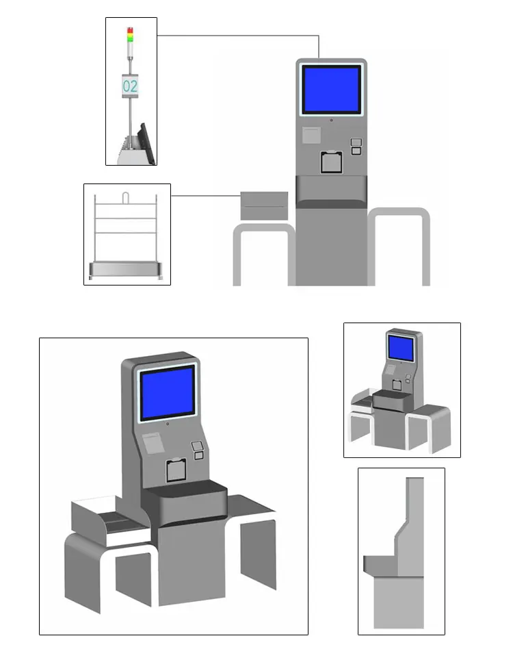 Hot Sell Self Service Cash Register Kiosk Zk-at300 - Buy Self Service ...