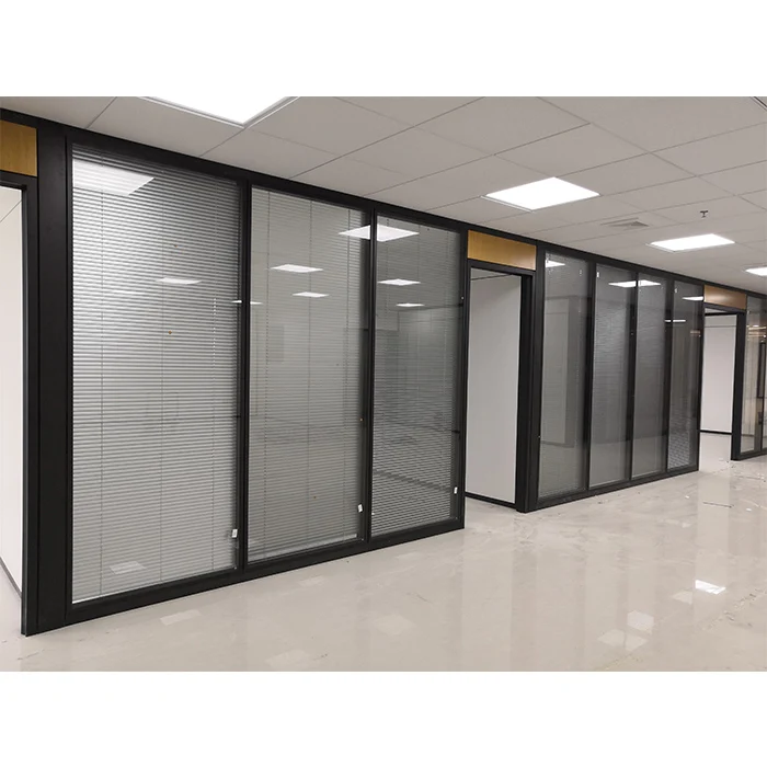 Wood Partition Glass Partion With Blinds High Quality Factory Direct ...
