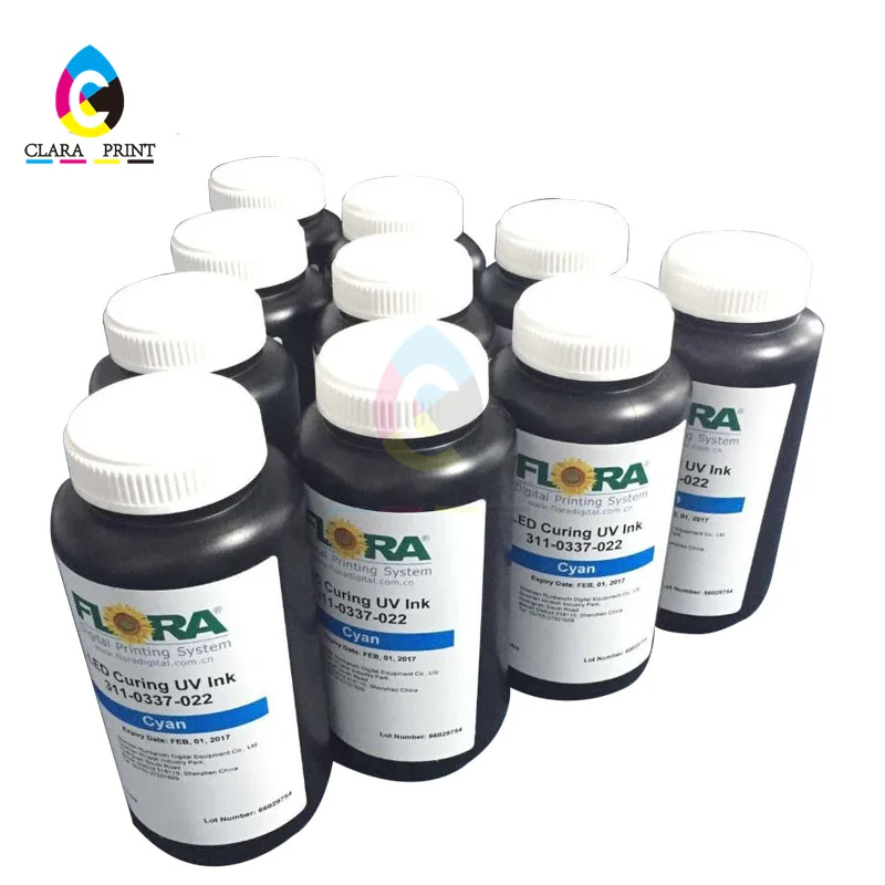 Original Flora Series UV Ink for Mercury Lamp with Ricoh Gen5 Print Head