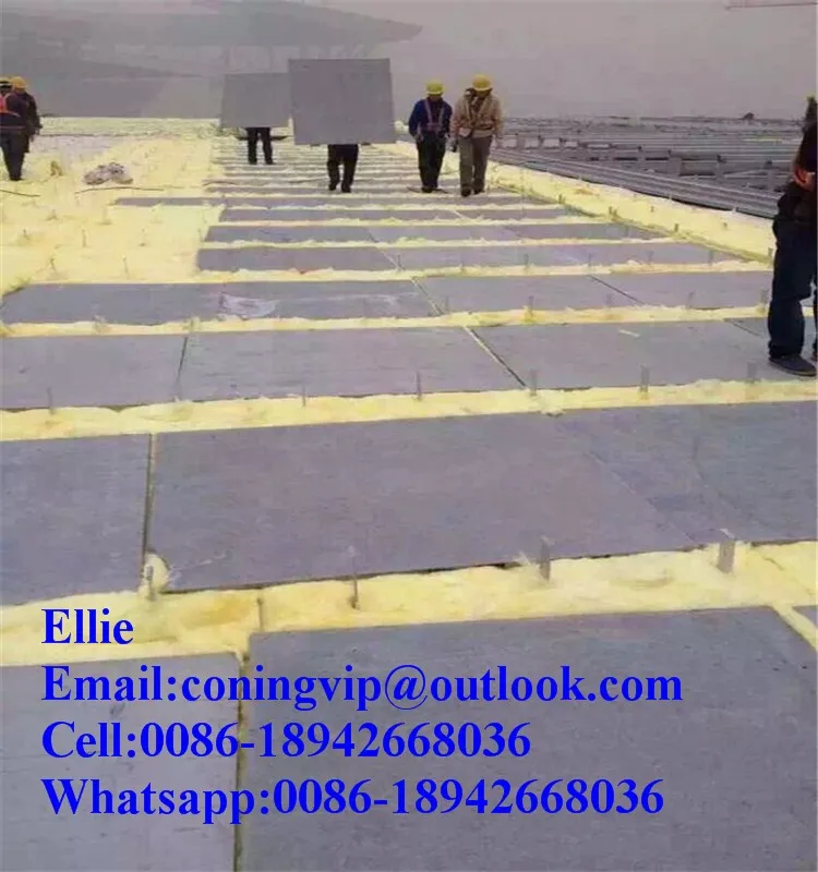 White Vinyl Back Fiberglass Wool Insulation Roll For Building Roof ...